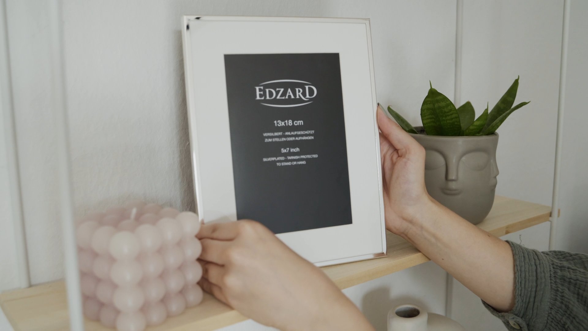 Bilderrahmen Rimini 13x18 cm - edel versilbert | EDZARD